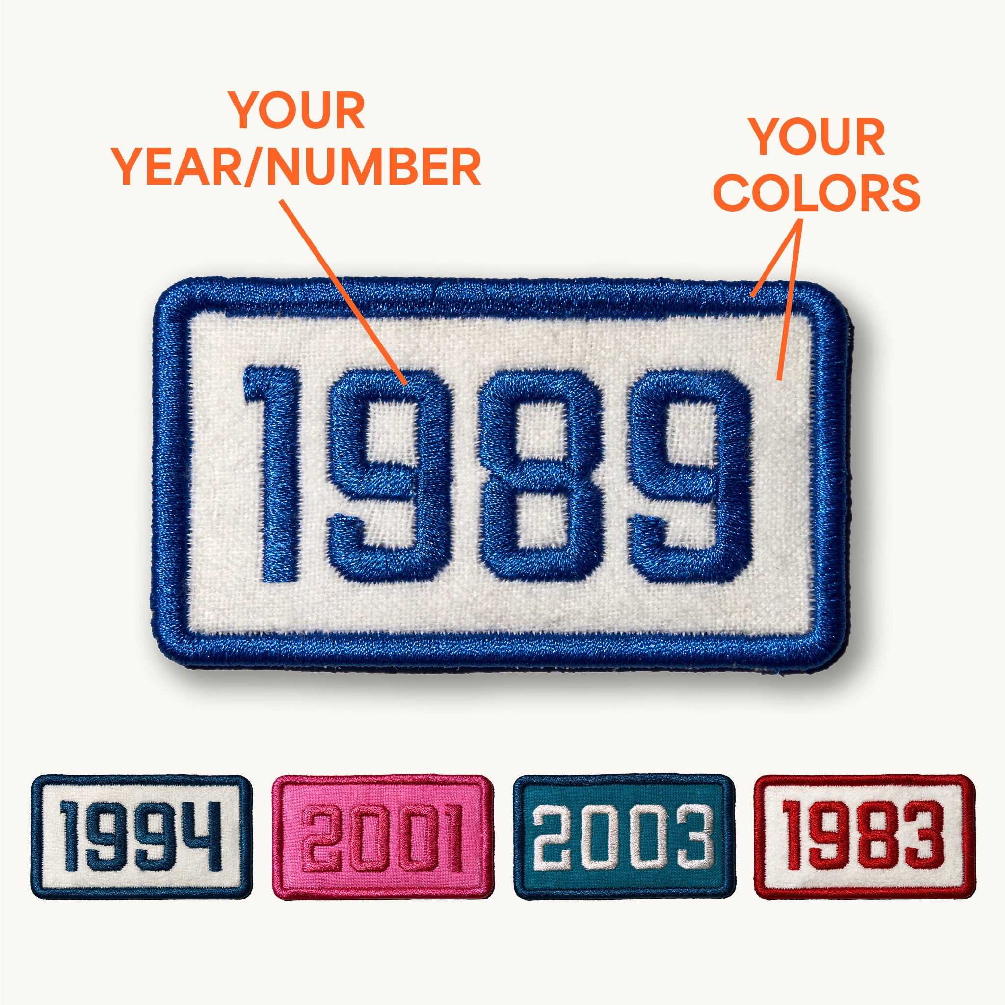 Patchify - Embroidered Patch - Custom College Year+Number Patch – Patchify®