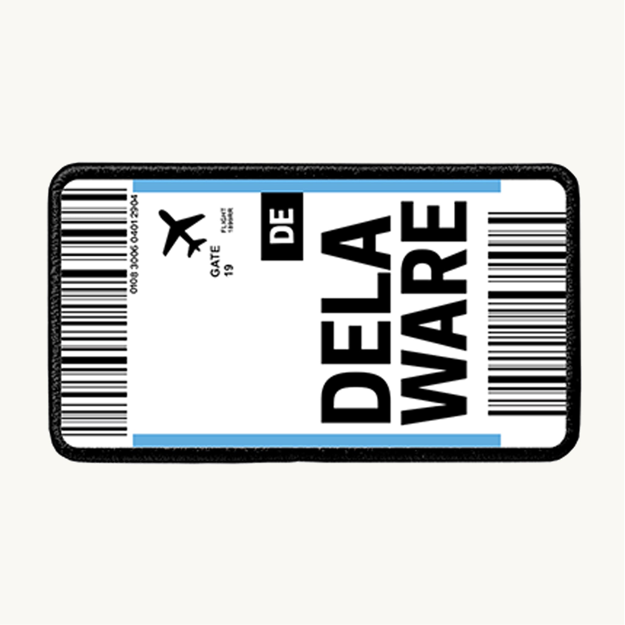 Patchify | Delaware Flight Ticket Patch - First State Vibes – Patchify®