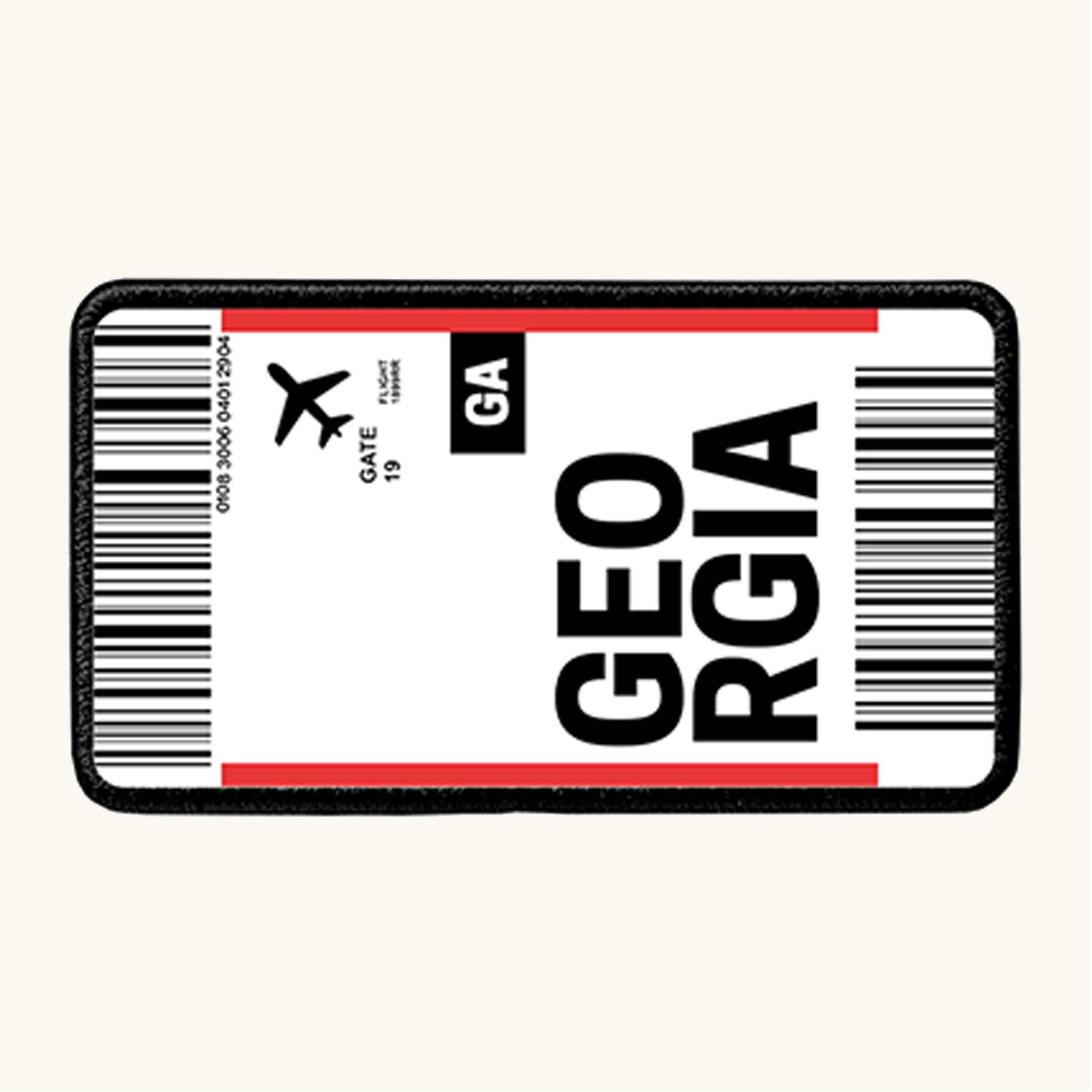 Patchify | Georgia Flight Ticket Patch - Peach State Pride – Patchify®