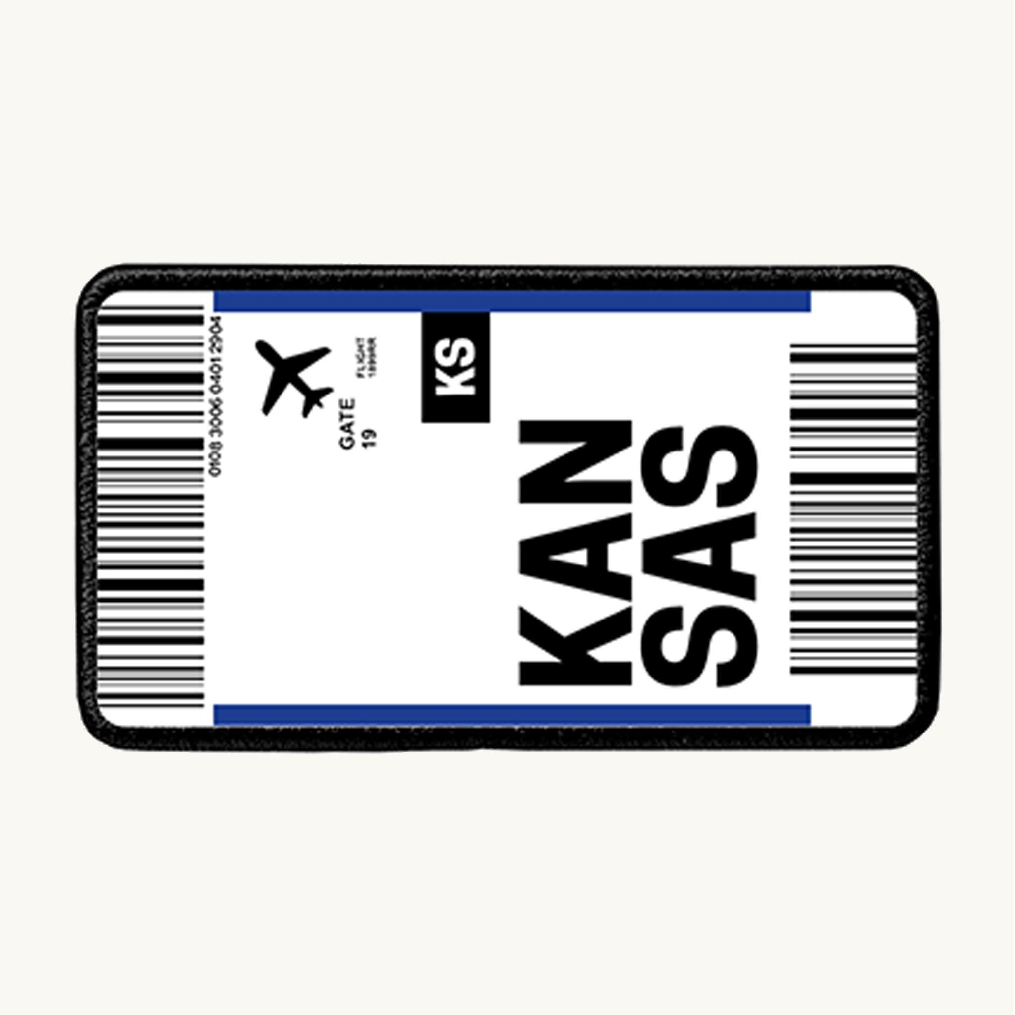 Patchify | Kansas Flight Ticket Patch - Sunflower State Pride – Patchify®