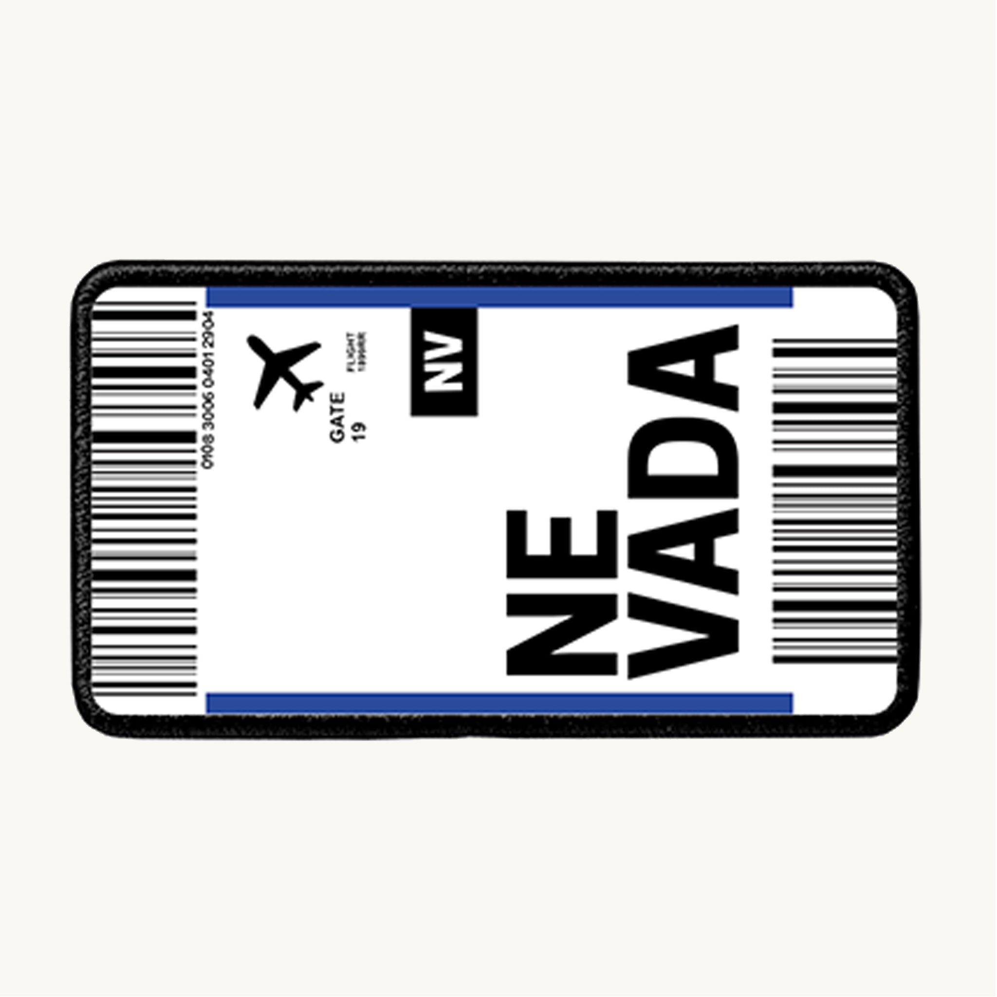 Patchify | Nevada Flight Ticket Patch - Silver State Pride – Patchify®