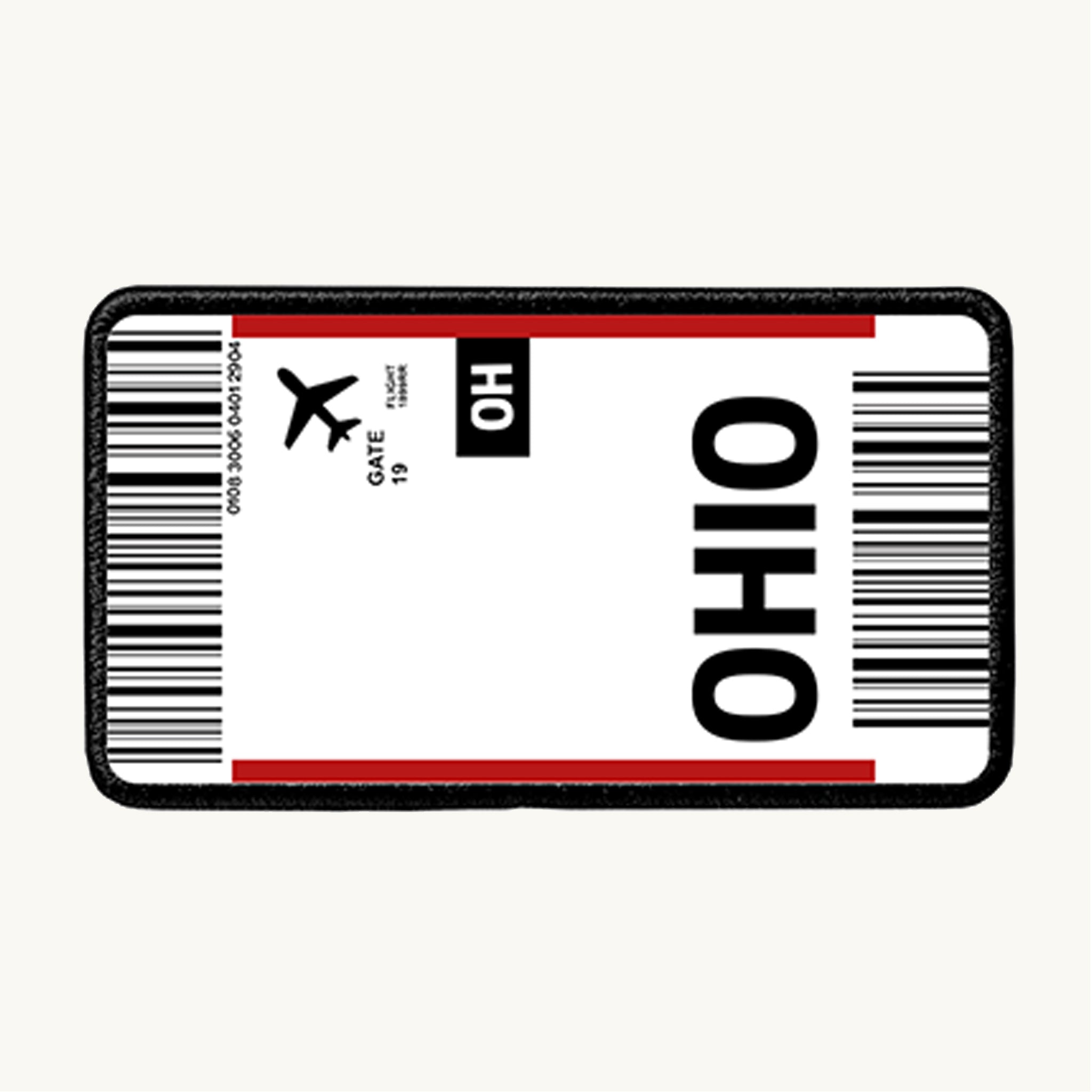 Patchify | Ohio Flight Ticket Patch - Buckeye State Pride – Patchify®
