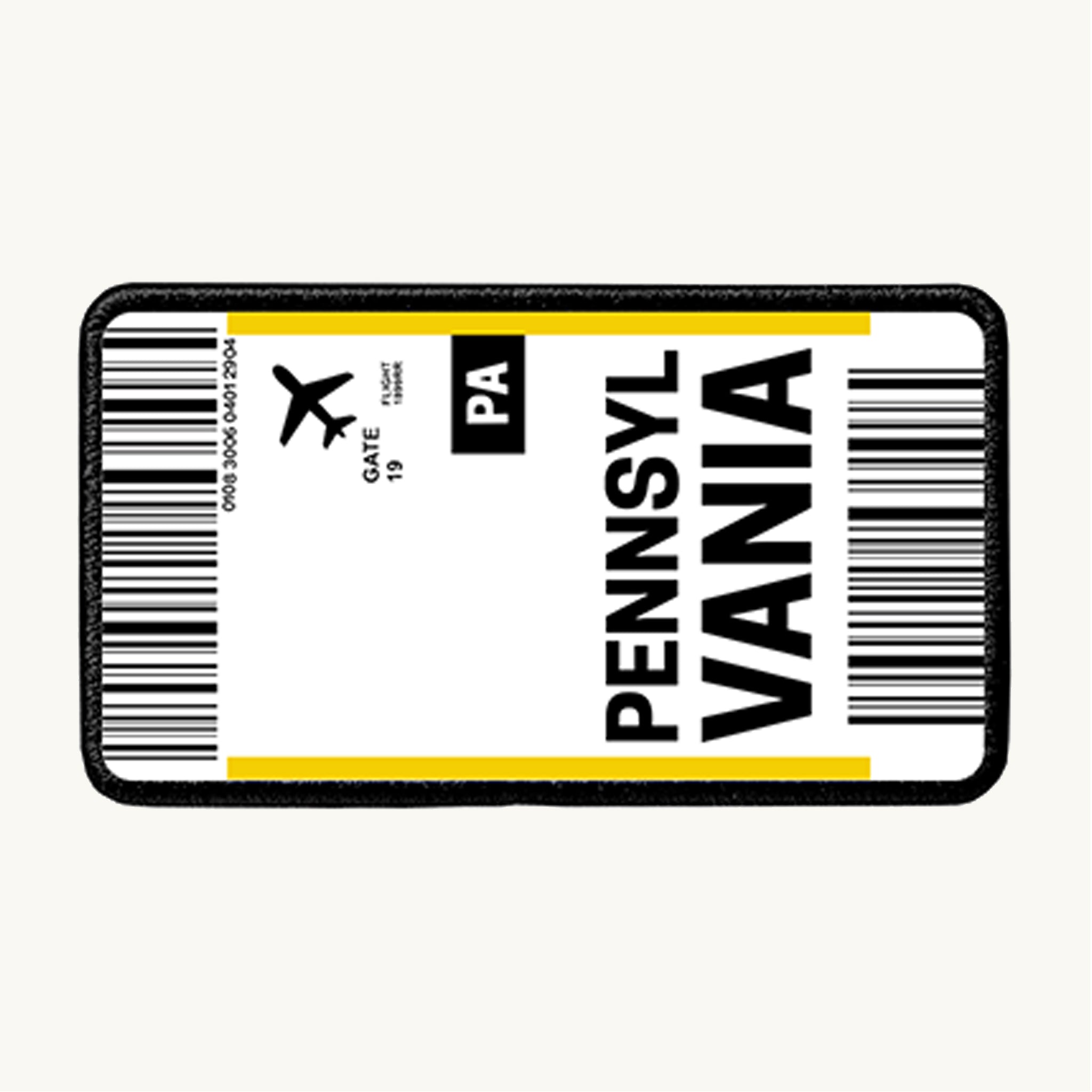 Patchify | Pennsylvania Flight Ticket Patch - Keystone State Pride – Patchify®