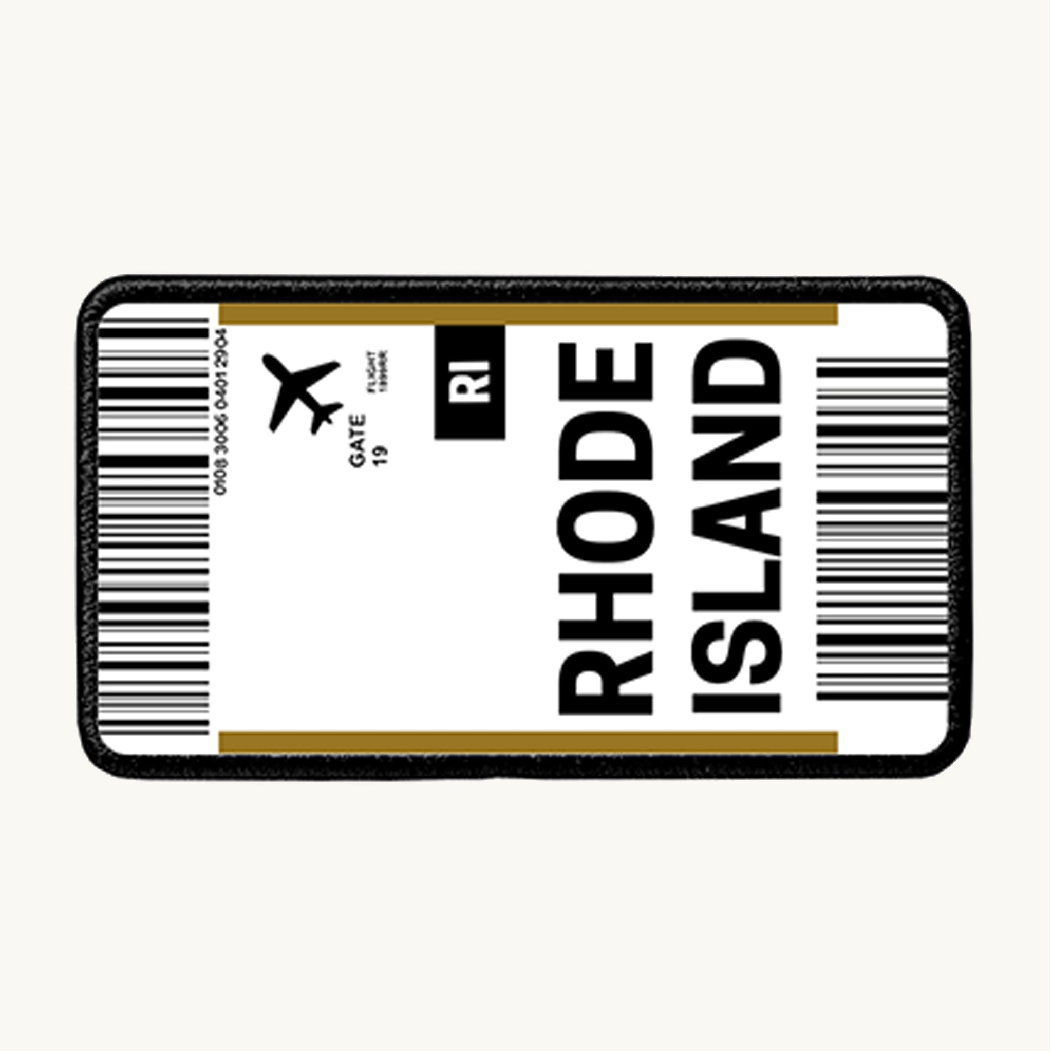 Patchify | Rhode Island Flight Ticket Patch - Ocean State Vibes – Patchify®
