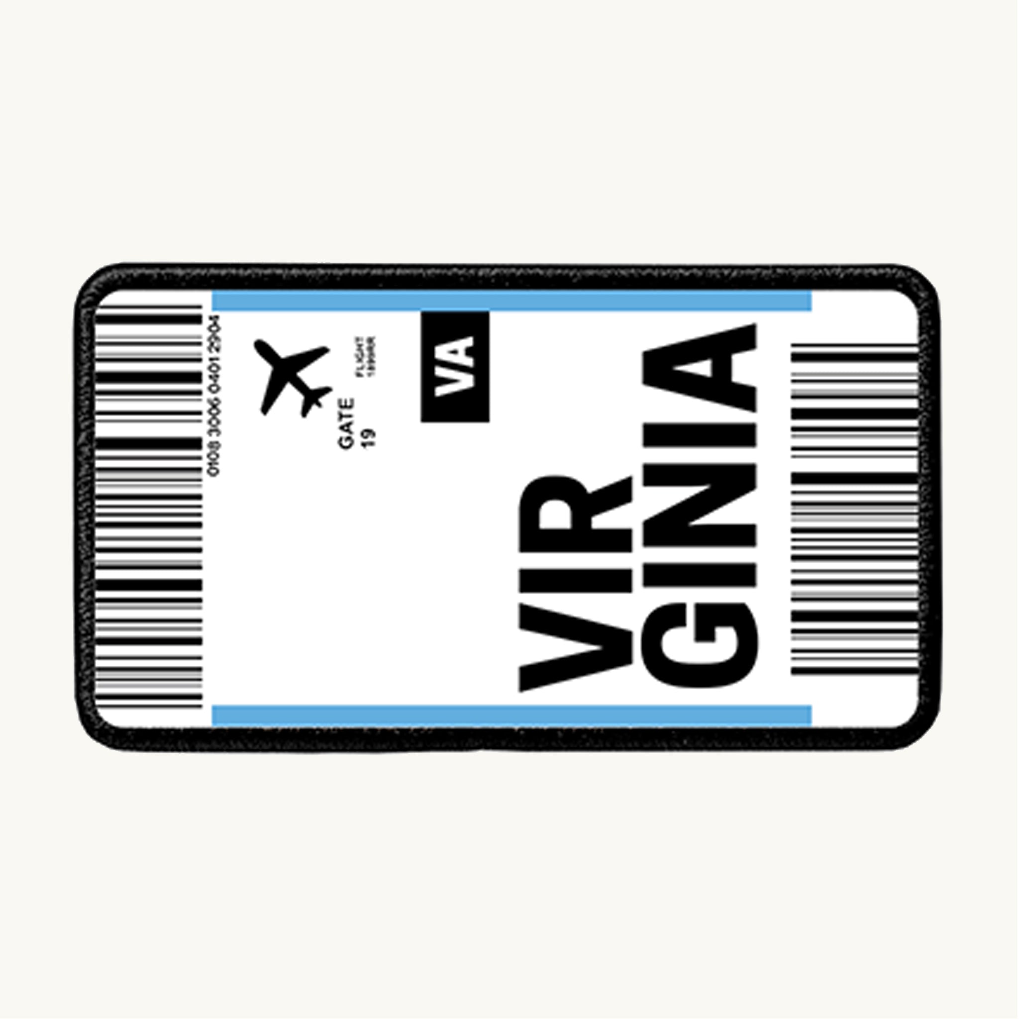Patchify | Virginia Flight Ticket Patch - Old Dominion Elegance – Patchify®