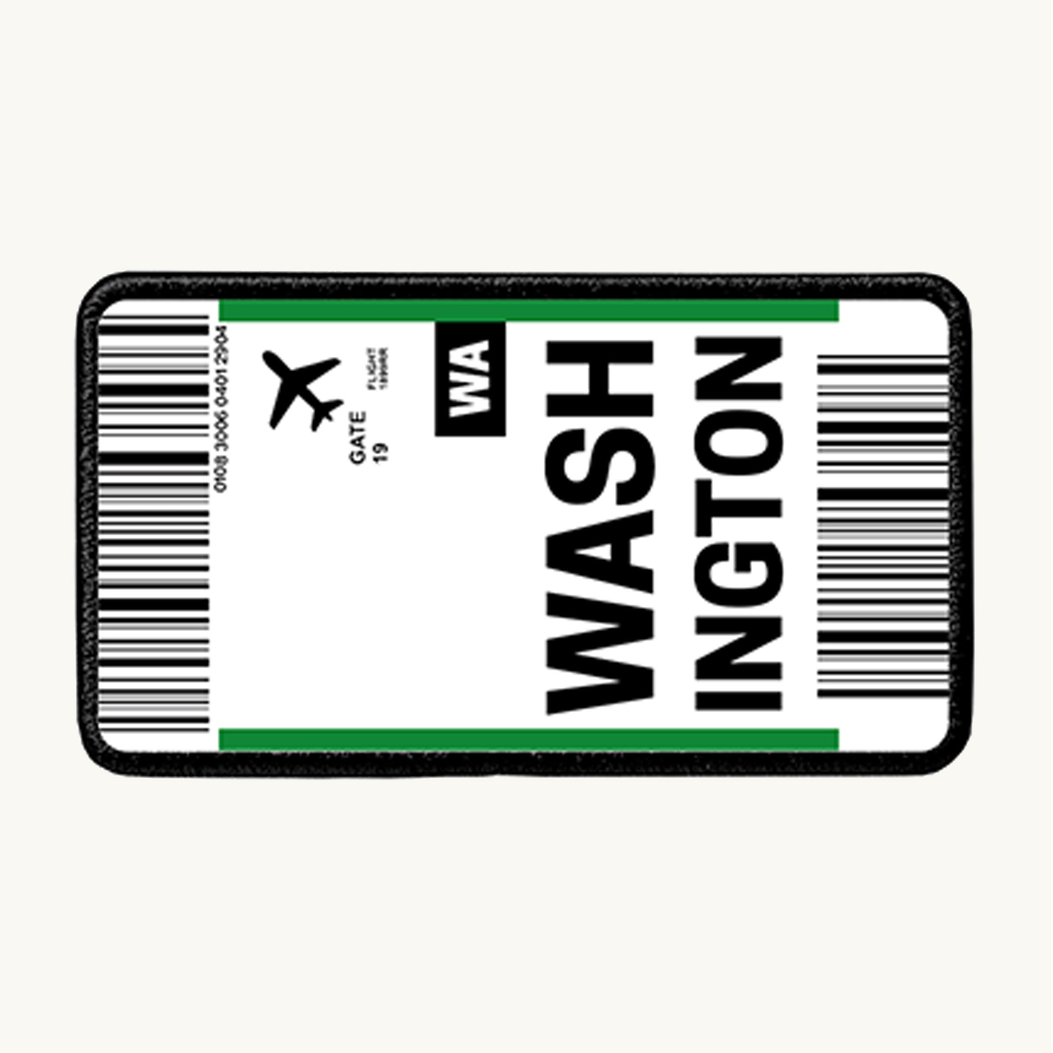 Patchify | Washington Flight Ticket Patch - Evergreen State Beauty – Patchify®