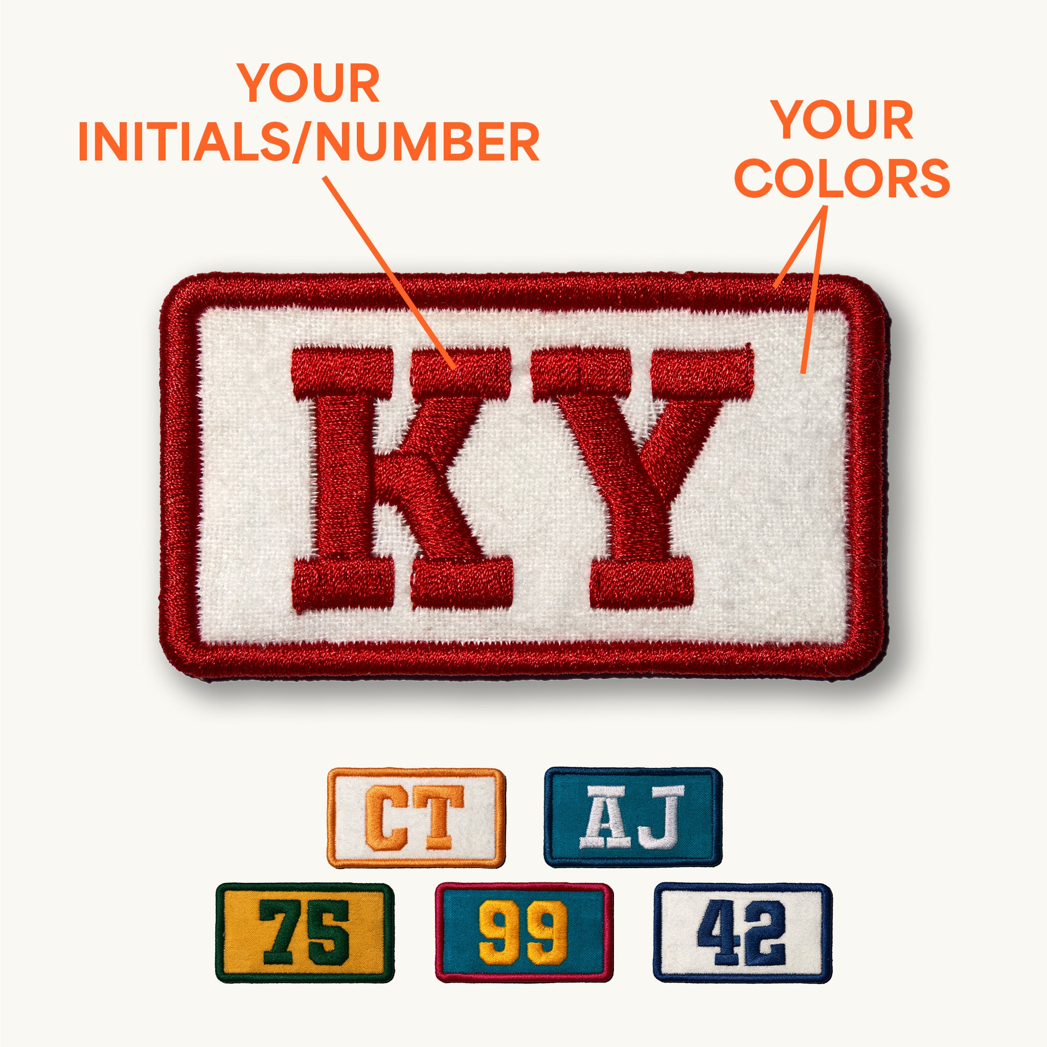 Patchify - Embroidered Patch - Custom College Initials+Numbers Patch ...