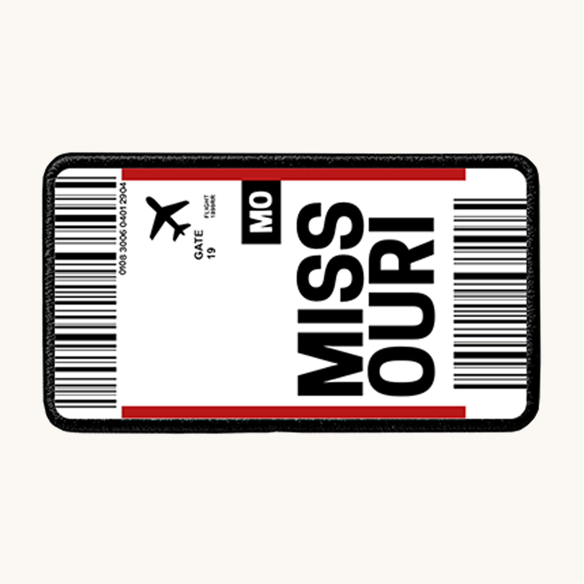 Patchify | Missouri Flight Ticket Patch - Show-Me State Pride – Patchify®