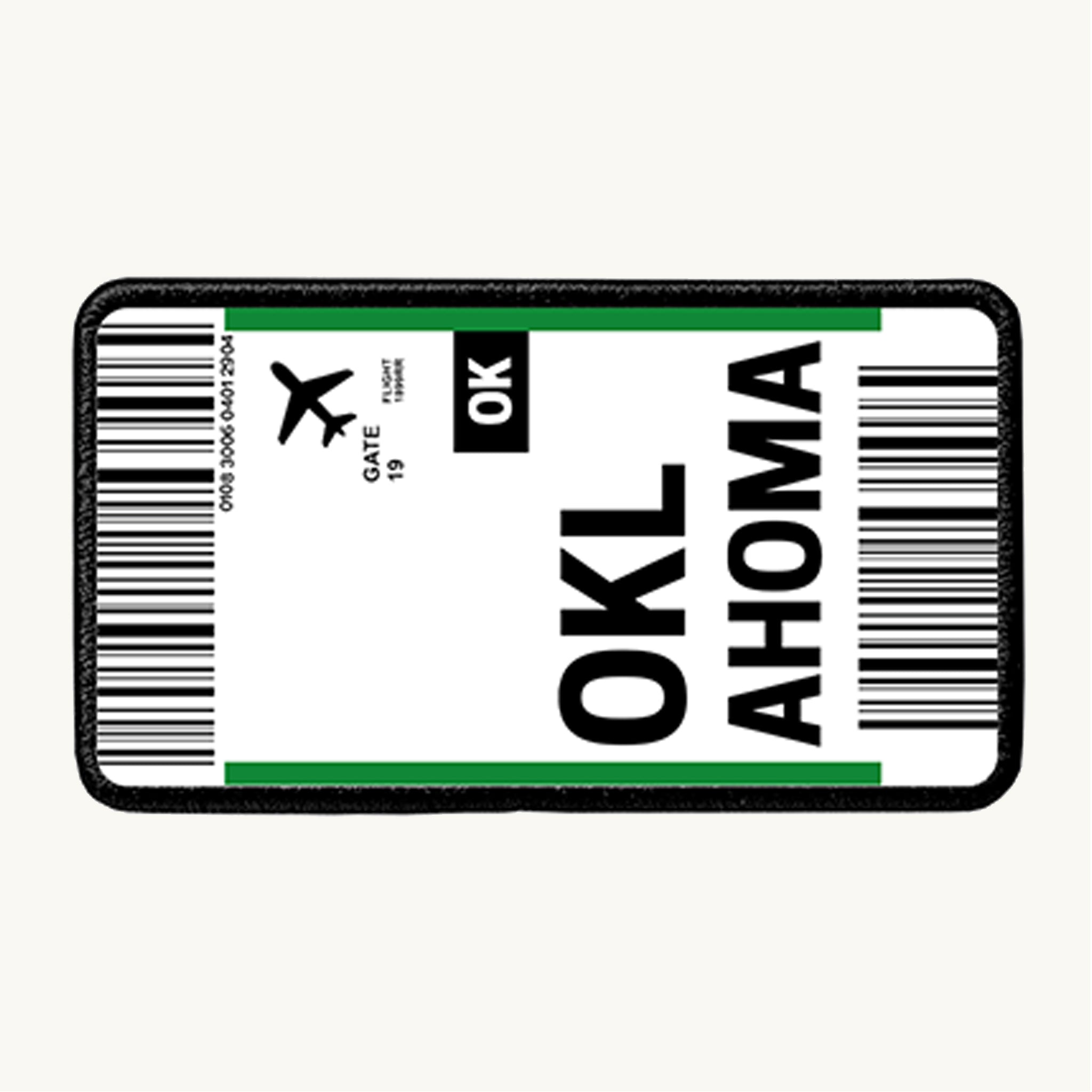 Patchify | Oklahoma Flight Ticket Patch - Sooner State Charm – Patchify®