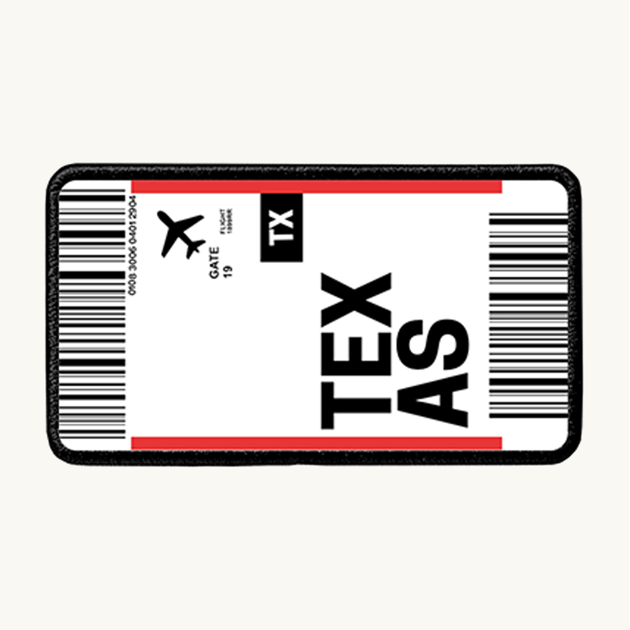 Patchify | Texas Flight Ticket Patch - Lone Star State Love – Patchify®